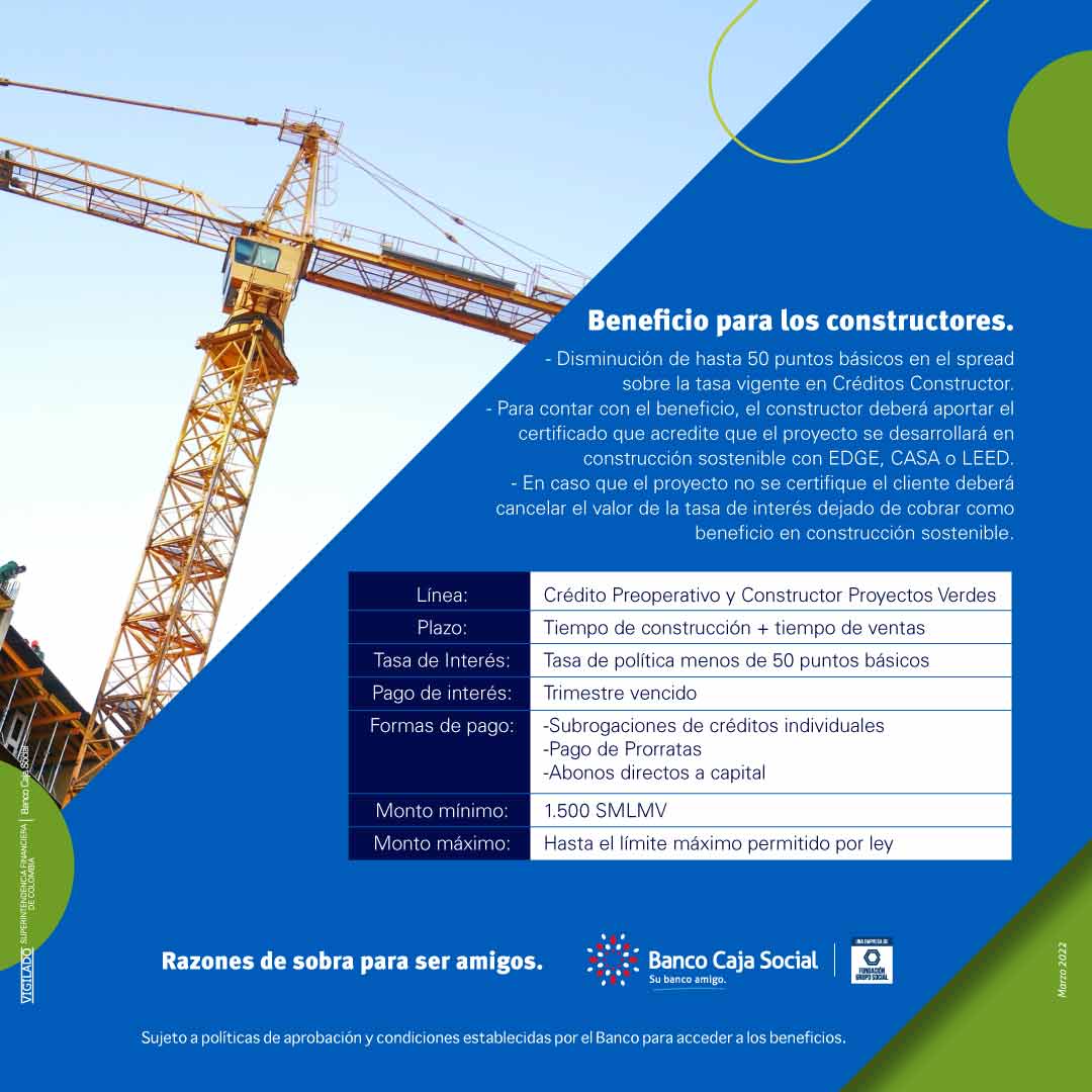 Crédito Constructor - Proyectos Verdes